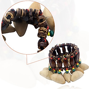 summina Nuts Shell Bracelet, African Tribal Style Nut Handbell, Drum Conga Percussion Accessories