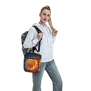 Chayber Basketball Lunch box Kids Boys Girls Insulated Lunch Bag For Women Men Thermal Lunch Bags Bento Box Adult Lunch Box For Work,Picnic