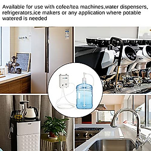 FlowFluid Bottled Adjustable Drinking Water Pump System Single-Tube Power 25W, Bottled Water Dispensing 2L Flow Electric Water Pump for 5 Gallon Bottle Water for Coffee,Refrigerators,Ice Maker,Faucet
