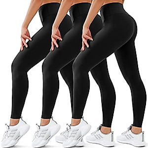 3 Pack Leggings for Women High Waisted No See-Through Tummy Control Soft Yoga Pants Womens Workout Athletic Running Leggings