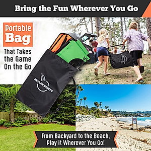 Brylan Sports 2 in 1 Chipping Golf and Cornhole Game Set - with All Accessories Including Cornhole Carrying Case and Perfect for Backyard Games, Outdoor Yard Games and Camping Games.