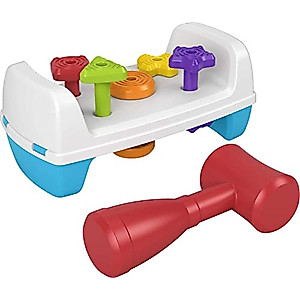Fisher-Price Toddler Toy Tap & Turn Bench Pretend Tools 2-Sided Construction Set For Ages 1+ Years