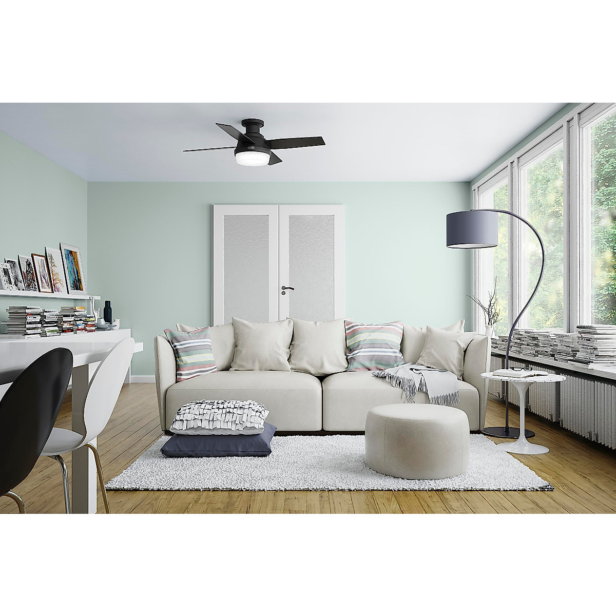 Hunter Fan Company 52390 Dempsey Ceiling Fan, 44 Inches, Matte Black