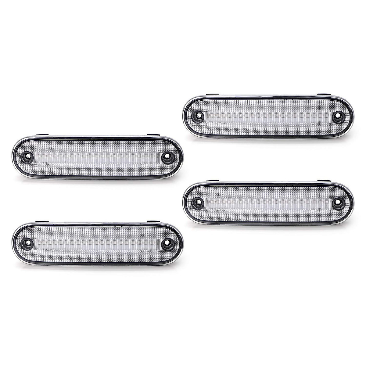 iJDMTOY JDM Clear/White Lens Front/Rear Side Marker Light Housing w/Pigtails Replacements Compatible With 1990-2005 Mazda Miata MX-5 NA NB, Replace OEM Amber/Red Sidemarkers