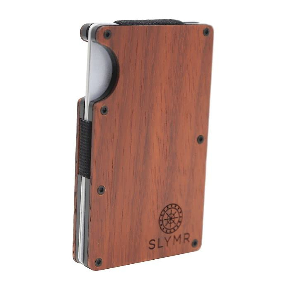 Slymr – Sloan - Minimalist Slim Wallet for Men – RFID Blocking – Metal Wallet With Money Clip – Carbon Fiber Front Pocket Wallet