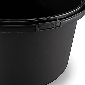Karat Professional PP Tamper-Resistant Injection Molded Black Food Container with Clear Lid - Microwaveable Round Deli Containers with Lids, Perfect for Soup and Food (52oz)