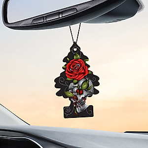 LITTLE TREES Air Fresheners Car Air Freshener. Hanging Tree Provides Long Lasting Scent for Auto or Home. Rose Thorn, 24 Air Fresheners