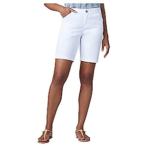 Lee Women's Regular Fit Chino Bermuda Short, White, 12