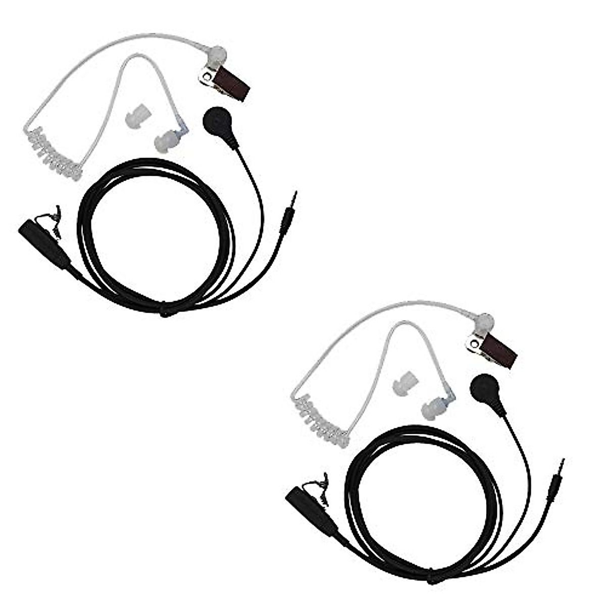 Caroo Cobra walkie Talkie Headset,1 Pin Covert Acoustic Tube Earpiece with Mic for Cobra Talkabout CXT195 CX112 ACXT1035r ACXT145 ACXT545 PX655 RX385 RX685 Two Way Radio Accessories 2 Pack