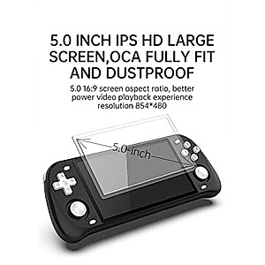 Petforu POWKIDDY RGB10 MAX 2 Handheld Games Console 5-inch (17000 Games 128G Black)