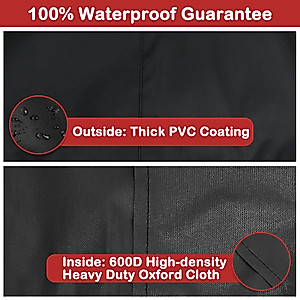 SINGLYFIRE Fire Pit Cover Round for 22Inch-26Inch Fire Pit Heavy Duty Thick PVC Coating with 2Air Vents Waterproof Firepit Cover Outdoor Anti-UV Fire Bowl Cover All-Season Protection