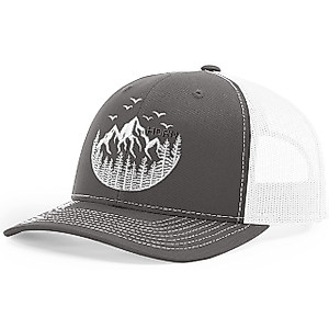 HORN GEAR Trucker Hat - Mountain Hat Edition (Charcoal/White)