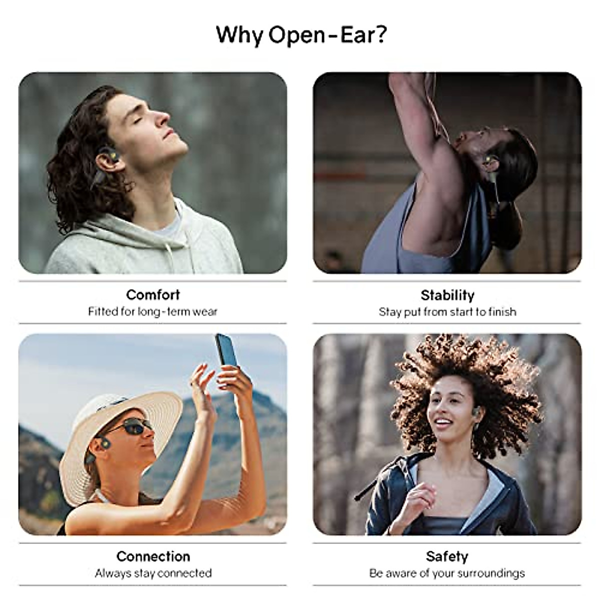 ELIBOM Bone Conduction Headphones, Bluetooth 5.2 Headset, Wireless Open-Ear Headphones, Up to 9 Hours Music&Call, IP65 Sweatproof Sports Earphones for Running, Cycling, Gym, with Arm Bag (Grey)