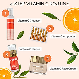 Noche Y Dia Vitamin C Serum for Mature Skin - Made in Spain - Anti Aging Formula Hydrates, Moisturizes, Firms - Targets Sun Spots, Fine Lines, Wrinkles - 30mL (1.02 fl oz)
