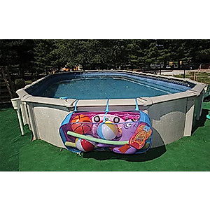 POOL BLASTER Water Tech Pool Pouch – Versatile Pool Storage for Floats, Balls, Inflatable Toys, Patio Accessories - Heavy Duty Reinforced Attaches to Pool Side, Fence or Free Standing