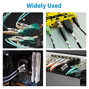 Topcolor 3-Pack Compatible Label Tape Replacement for Dymo 18053 18055 18057 Rhino Industrial Heat Shrink Tubes 3/8" 1/2" 3/4" Black on White Labels for Rhino 4200 5000 5200 6000 Laber Makers