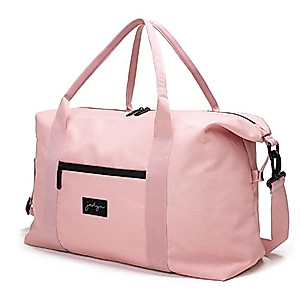 Jadyn Lola Travel Bag, Weekender/Overnight Duffel, Gym Tote Bag for Women (Pink Blush)
