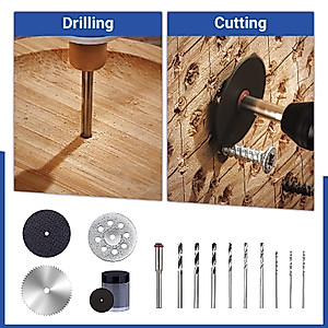 APEXFORGE M0 & M0 Plus Rotary Tool Accessories Kit, 357Pcs + 519Pcs Accessories, Keyless Chuck, 1/8" Diameter Shanks, Universal Fitment for Easy Cutting, Sanding, Grinding, Carving, Drilling, Engravin