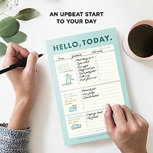 Curious Charts Commission Hello, Today - To Do List Pad - Kitty - 6 x 9 inches