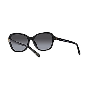 Coach HC8349U Universal Fit Sunglasses, Black/Grey Gradient, 56 mm