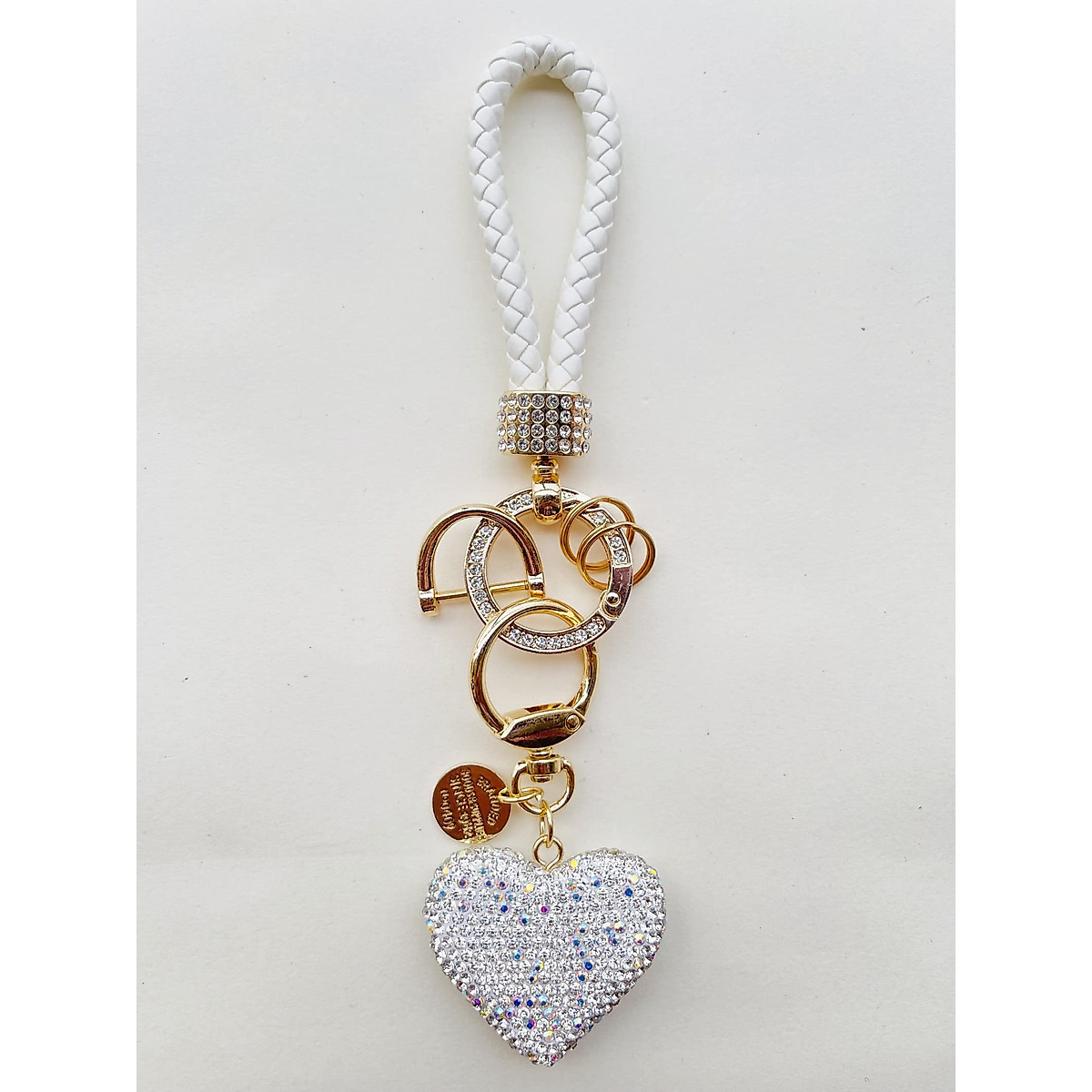 TX-INNO AUTO Crystal Car Keychain for Women with Sparkly Rhinestone Heart Shape Keychains Accessories, Cute keychain for Girls, Birthday Christmas Easter Valentines Day Mothers Day Gifts