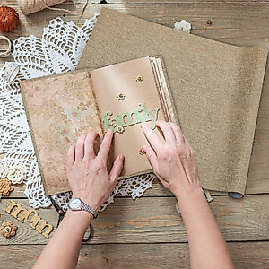 PerKoop Book Cloth for Book Binding 40 x 16 Inch Fabric Surface Paper Backed Bookcover Archival European Durable Strong Bookbinding Supplies Cover Books Album Scrapbooking (Linen Color)