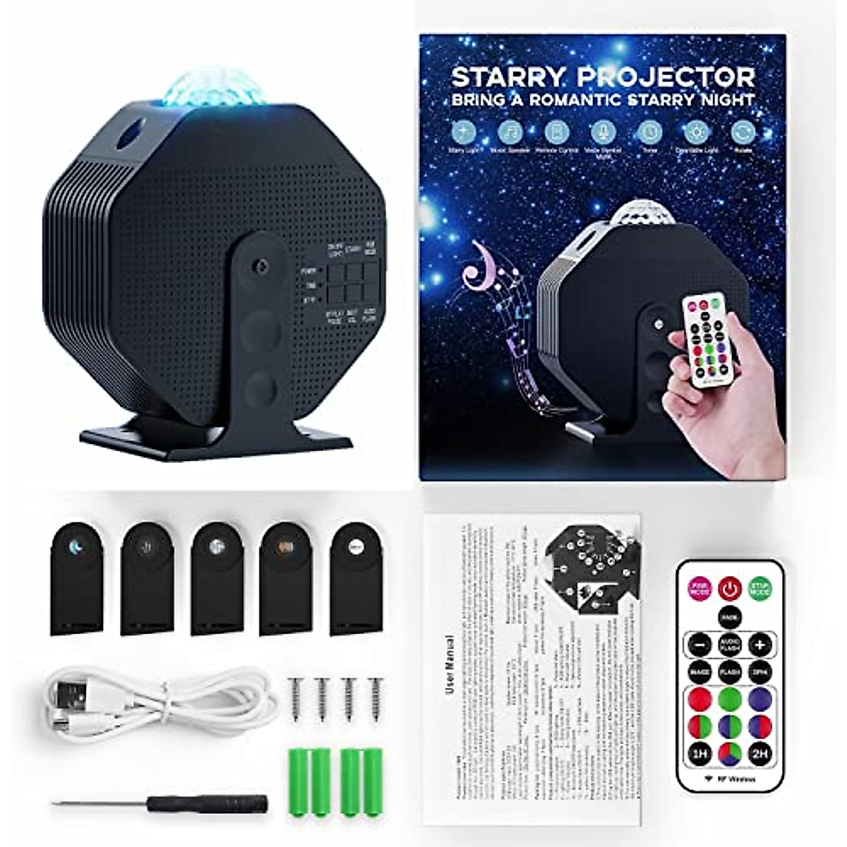 Star Projector, Galaxy Projector for Bedroom, Bluetooth Speaker and Voice Control, Night Light Projector for Kids Adults Gaming Room, Home Theater, Ceiling, Room Decor