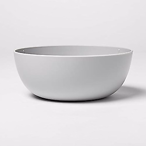 37oz Plastic Cereal Bowl Gray