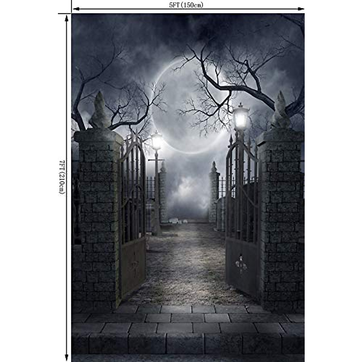 OUYIDA 5X7FT Halloween Theme Pictorial Cloth Customized Photography Backdrop Background Studio Prop TP17A