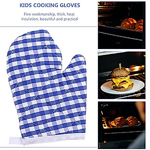 Oven Mitts Kitchen Gloves: Straw Holder 2Pcs Microwave Gloves Kitchen Mitts for Cooking Baking Grils Play Cooking Pot Kitchen Oven Mitts and Pot Holders Sets