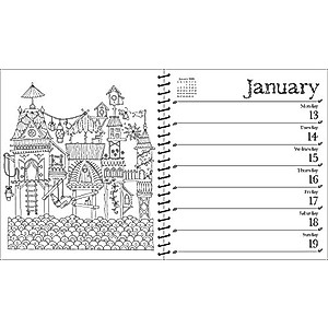 Johanna Basford 2020 Weekly Coloring Planner Calendar