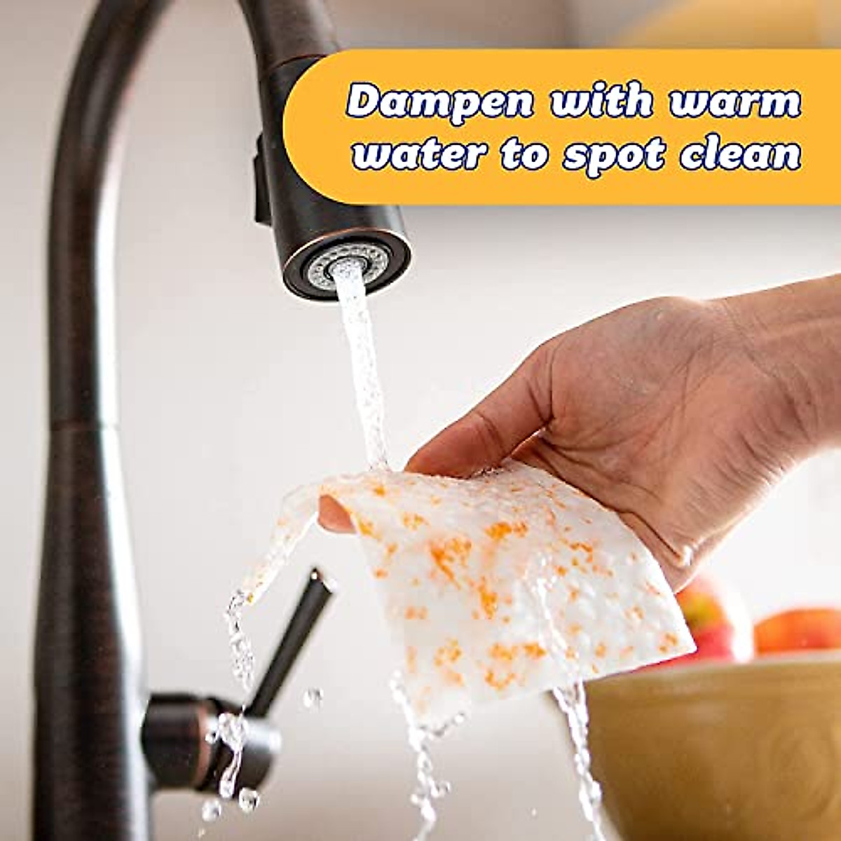 Scrub Daddy Eraser Daddy Sheets - 10x More Durable Than Traditional Erasers with Scrubbing Gems - Removes Dirt, Scuffs & Stains - Water Activated Sponge Eraser Sheets (6 Pack)