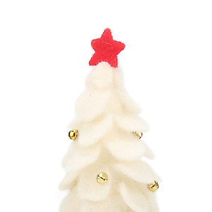 Artificial Mini Christmas Tree, New Christmas Decoration, Wool Felt Christmas Tabletop Christmas Tree, Wool Felt Christmas Tree Ornament Home New Year Party Ornament White Big Size, for Home Office