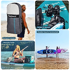 FBSPORT 11' Premium Inflatable Stand Up Paddle Board, Yoga Board with Durable SUP Accessories & Carry Bag | Wide Stance, Surf Control, Non-Slip Deck, Leash, Paddle and Pump for Youth & Adult