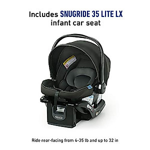 Graco, Modes Element Travel System Includes Baby Stroller with Reversible Seat Extra Storage Child Tray and SnugRide 35 Lite LX Infant Car Seat, Canter