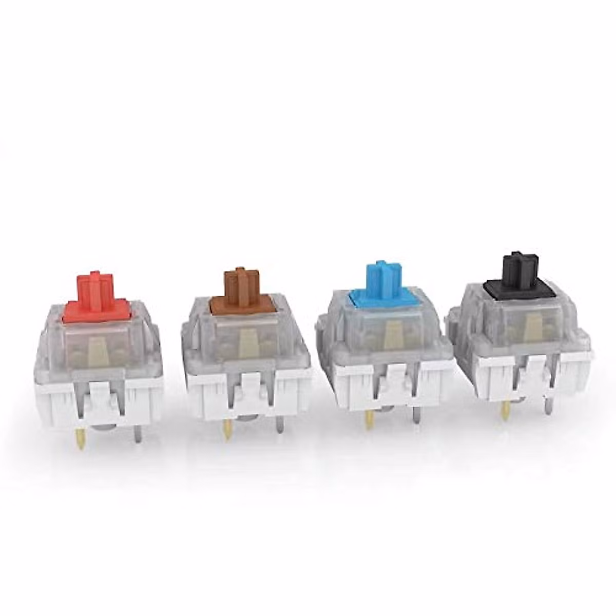 LUO Kaihua Red Switch 3 Pin Keyswitch DIY Replaceable Switches for Mechanical Gaming Keyboard (65 PCS)… (Red)