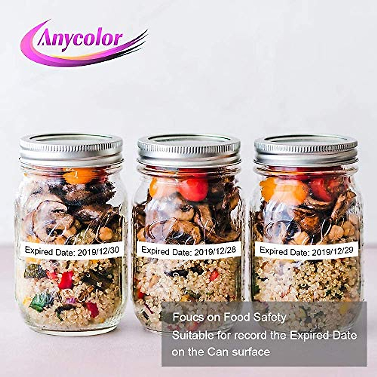 Anycolor Compatible M-K231s Label Tape Replacement for Brother P Touch M Tape M-K231 M231 MK231 12mm 0.47 White, Work with Brother Ptouch PT-M95 PT-90 PT-70 PT-65 PT-85 45 Label Maker Refills, 4-Pack