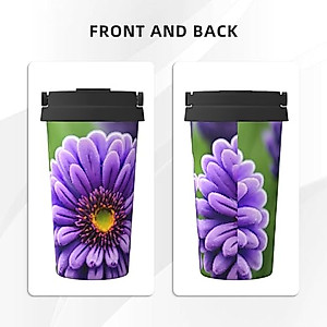 WANGXUEE Purple Lavender flower Print 500ml Stainless Steel Travel Tumbler Double Wall Vacuum Insulated Coffee Mug