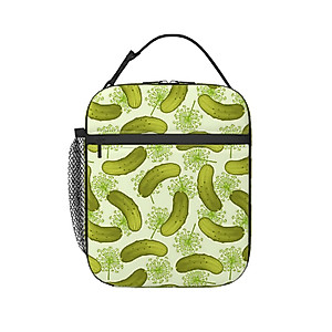 DICITNET Dill Pickles Lunch Box Reusable Insulated Lunch Bag Ladies Men's Lunch Box Suitable for Camping Office School