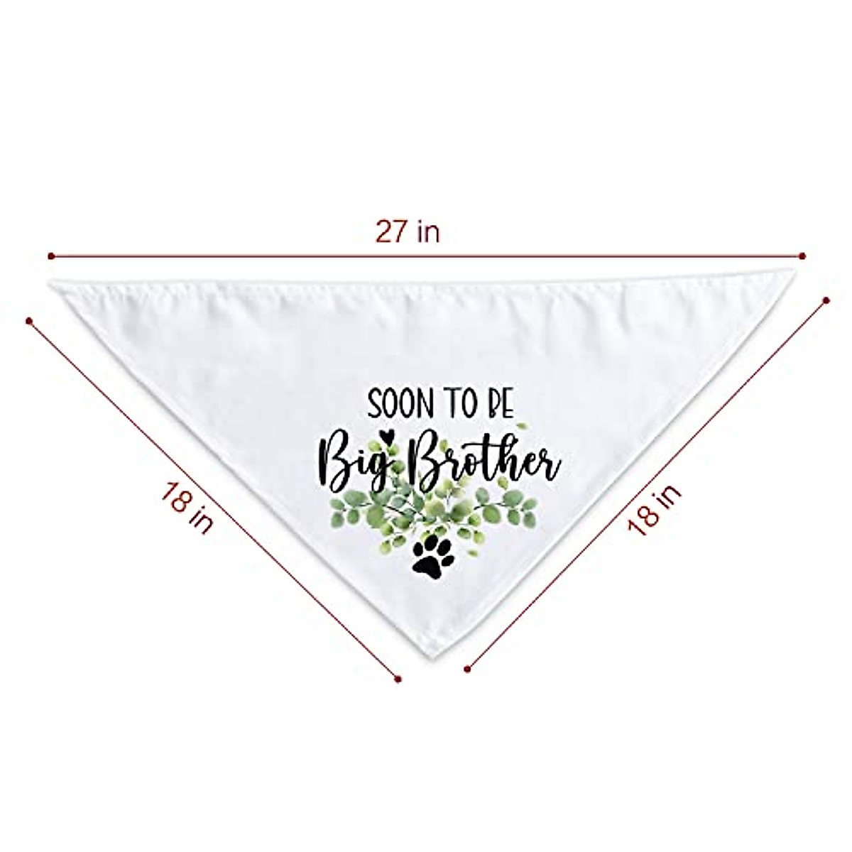 PNTKION 2 Pack Soon to be Big Biother Sister, White Flower Pattern Cotton Pet Dog Bandana, Pet Dog Pregnancy Announcement Gender Reveal Photo Prop for Dog Lovers Owner Gifts