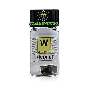 Tungsten Element 74 W, Pure Sample 5 Grams 99.99% in Glass Vial with Label