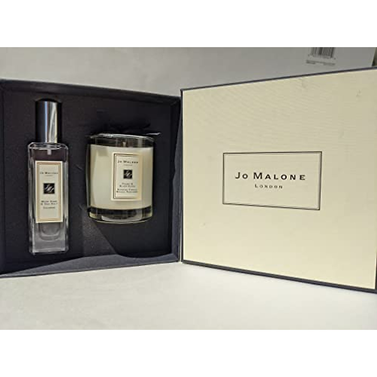 Jo Malone LONDON Travel Collection Set Wood Sage & Sea Salt Cologne 30ml + Peony & Blush Suede Scented Candle 1.88 in
