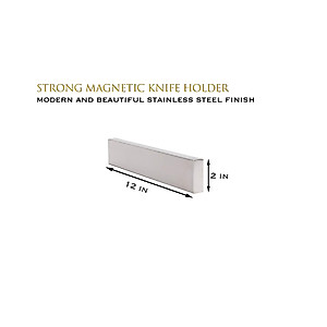 Magnetic Knife Holder For Wall 12 Inch, Knife Magnetic Strip, Stainless Steel Magnetic Knife Holder Rack Use as Kitchen Knife Holder, Kitchen Utensil Holder