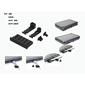 for Nintendo 3DS / NEW 3DS / 3DS XL/LL / NEW 3DS XL/LL Silicone Dust plug Cover-Black