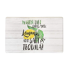 Generic JCB Home Anti-Fatigue Lemon Kitchen Mat. Memory Foam Kitchen Mat with Non-Slip Surface. Farmhouse Tequila Lemon Kitchen Rug. 18 inch x 30 inch