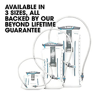 HydraPak Contour (2L Hydration Reservoir) - Low-Profile Water Bladder, Fits Most Hydration Packs – High-Flow Bite Valve, Leak Proof, Fully Reversible, and Dishwasher Safe