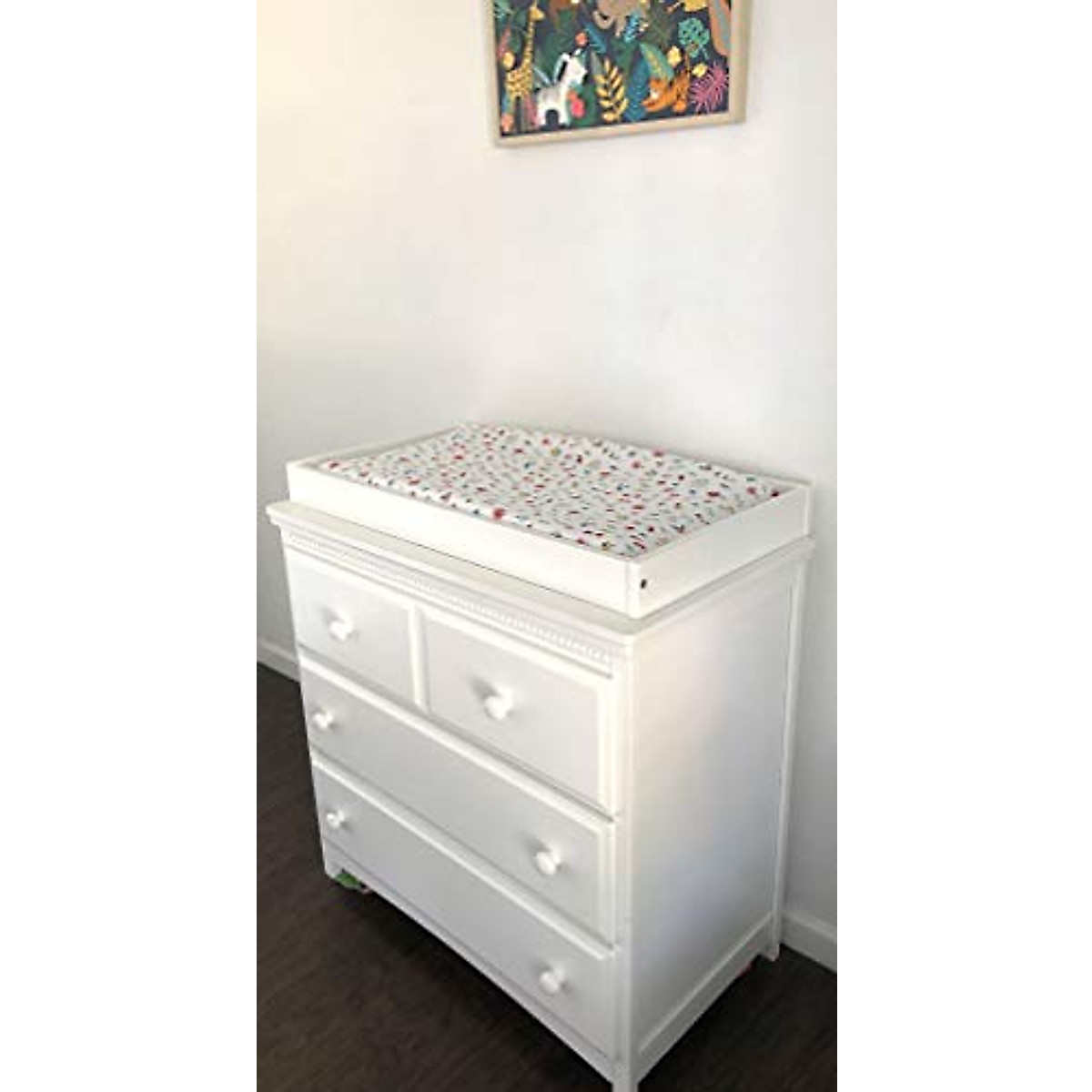 Changing Pad Cover Floral Organic Cotton for Girls (Changing Pad)