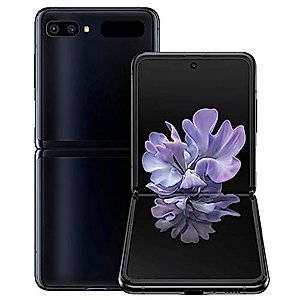 Samsung Galaxy Z Flip (256GB, 8GB) 6.7" Foldable AMOLED, Snapdragon 855+, AT&T Unlocked GSM 4G LTE (T-Mobile, Metro, Straight Talk) F700U/DS (Mirror Black) (Renewed)