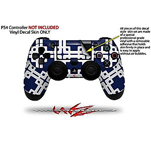WraptorSkinz Skin Compatible with Sony PS4 Dualshock Controller PlayStation 4 Original Slim and Pro Boxed Navy Blue (Controller NOT Included)