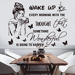 Inspirational Wall Decals Quotes Motivational Inspirational Wall Stickers Letter Wall Decals Vinyl Sayings Beauty Eye Wall Stickers for Women Bedroom Girls Bathroom Beauty Salon Wall Decoration.